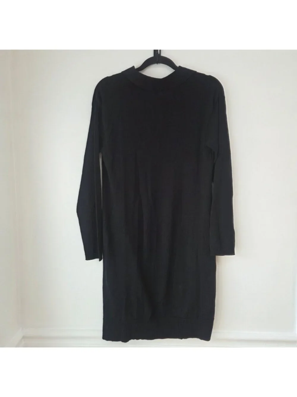 Pact | Dresses | Pact Classic Fine Knit Collared Sweater Dress Black ...